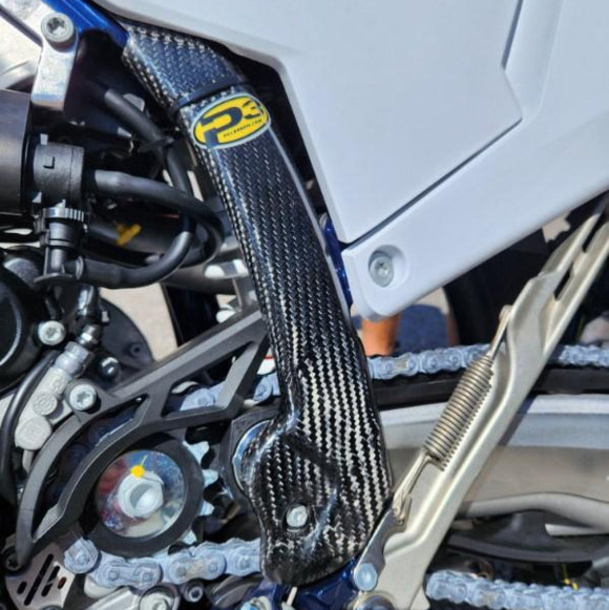 P3 CARBON FIBER FRAME GUARDS | 2024 HUSQVARNA 125-501 – Taco Moto Co.